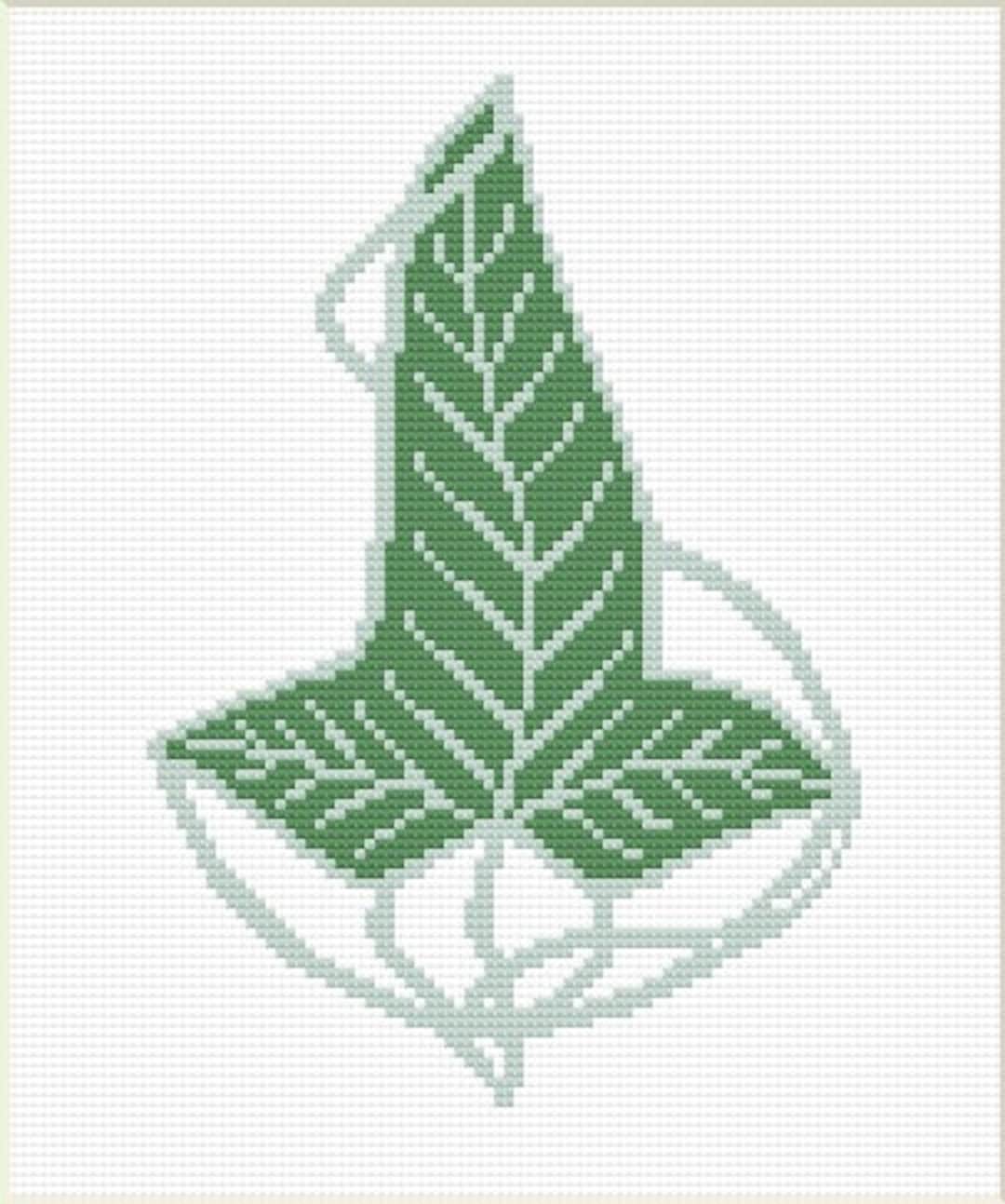 Lorien Green Leaf Cross Stitch Pattern LOTR Lord of the Rings Magic ...
