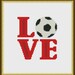 Set of 4 Sport Cross Stitch Pattern Love Football Soccer Baseball ...
