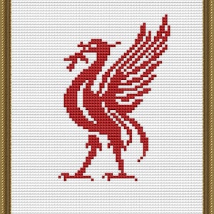 Liverpool Cross Stitch Pattern Liverbird City Emblem Sport Pattern ...