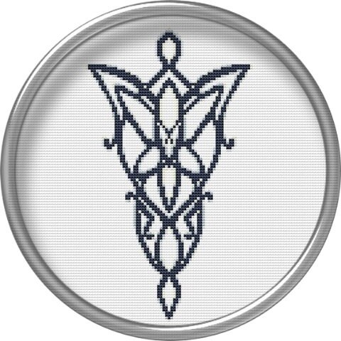 LOTR Magic Pendant Cross Stitch Pattern Lord of the Rings Embroidery ...