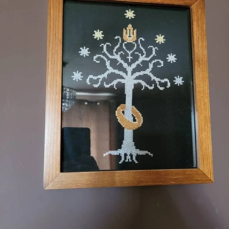 LOTR Tree of Gondor Cross Stitch Pattern Magic White Tree Lord of the ...