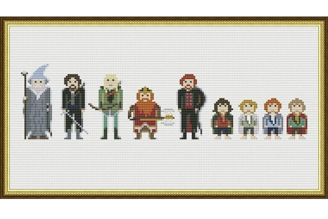 LOTR Characters Cross Stitch Pattern Pixel People Lord of the Rings PDF ...