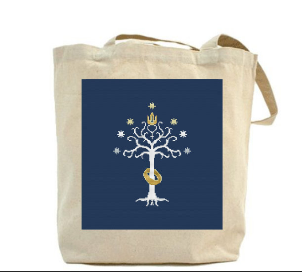 LOTR Tree of Gondor Cross Stitch Pattern Magic White Tree Lord of the ...