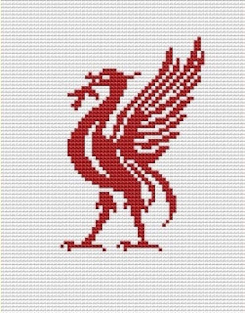 Liverpool Cross Stitch Pattern Liverbird City Emblem Sport Pattern ...