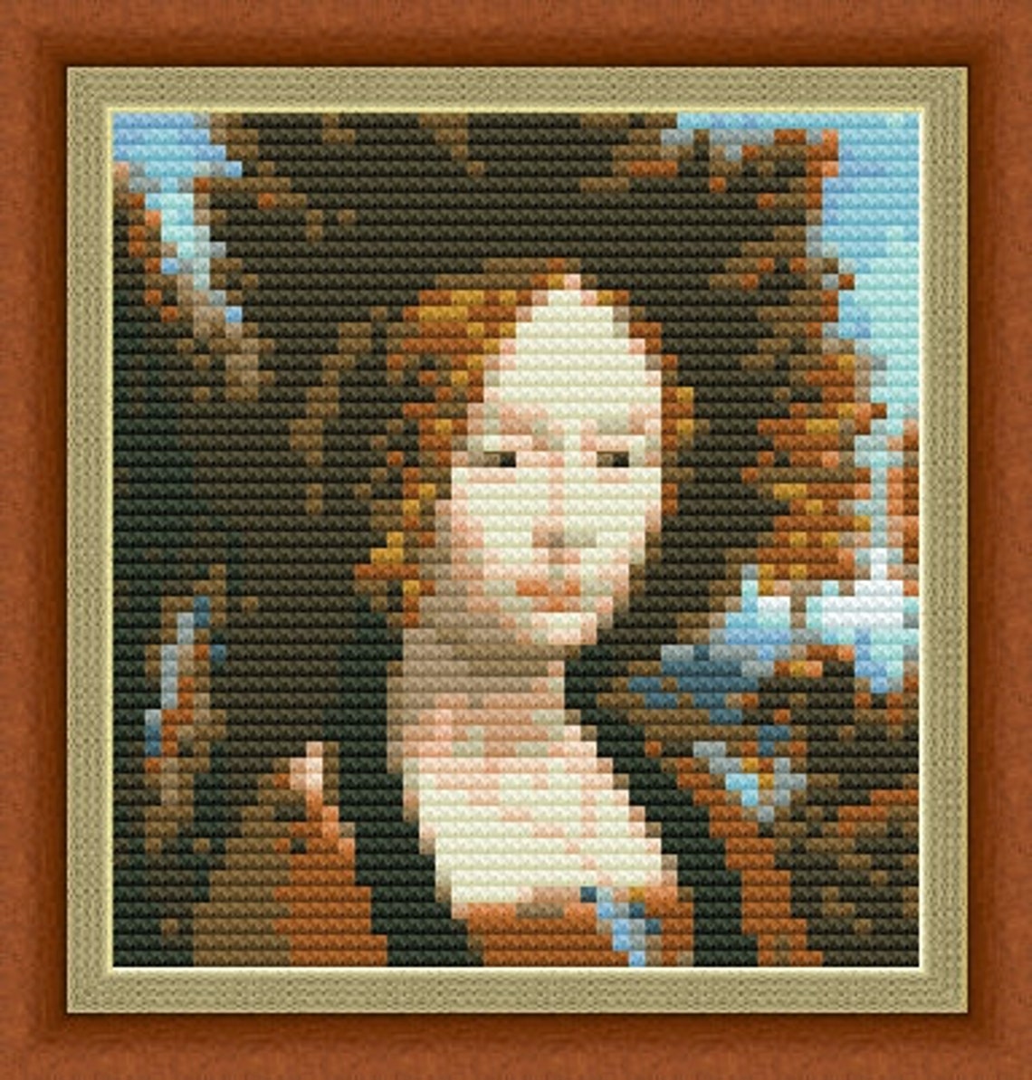 Set of 3 Leonardo Da Vinci Mini Cross Stitch Pattern Mona Lisa La ...