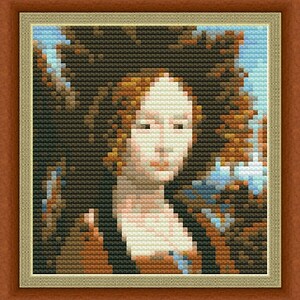 Set of 3 Leonardo Da Vinci Mini Cross Stitch Pattern Mona Lisa La ...