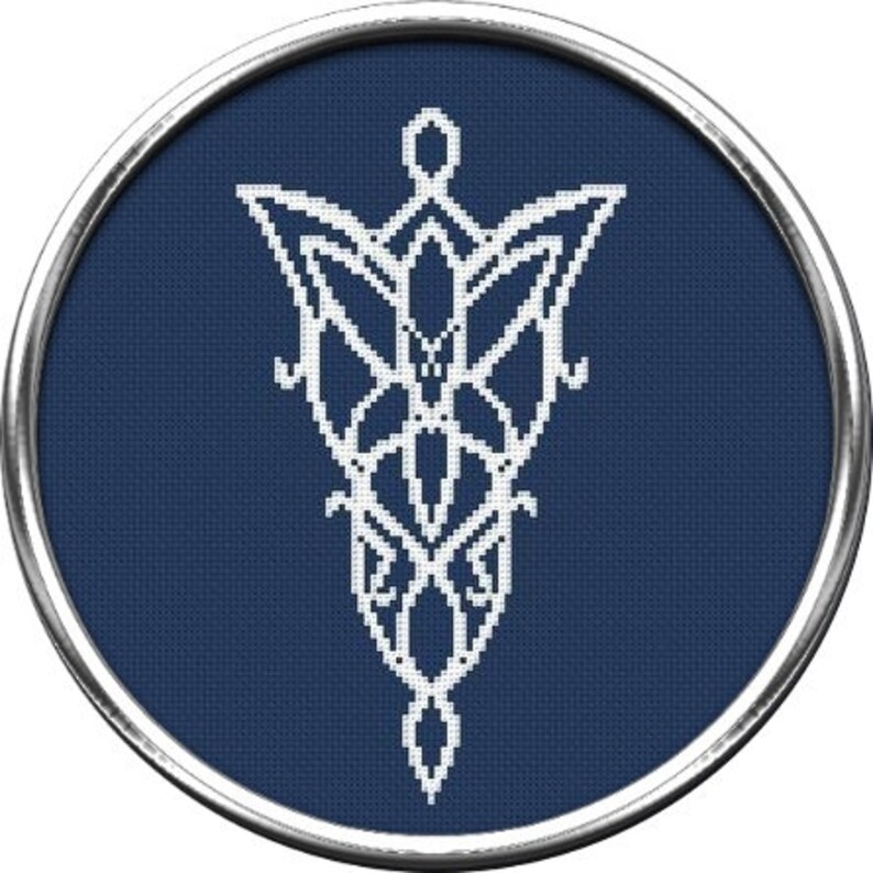 LOTR Magic Pendant Cross Stitch Pattern Lord of the Rings Embroidery ...