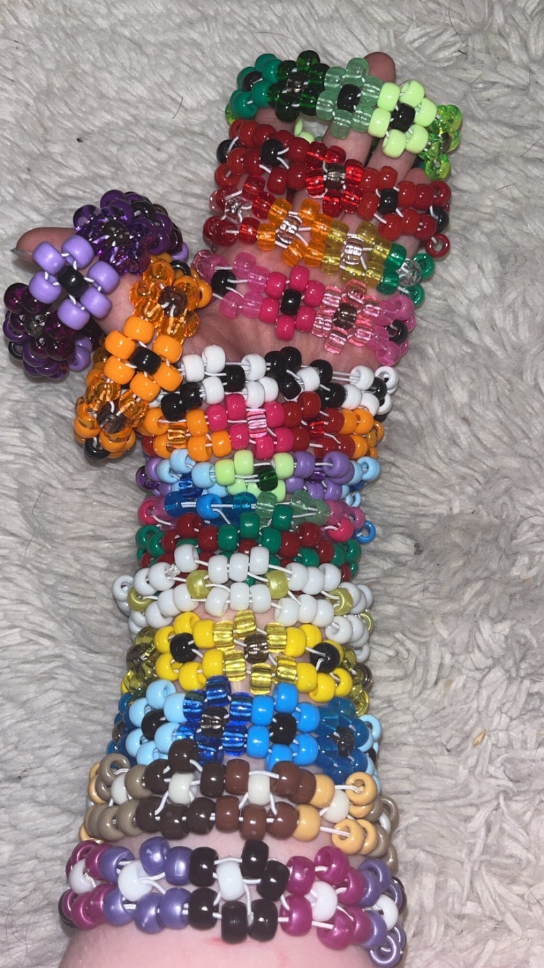 FLOWER Kandi Cuff - Etsy