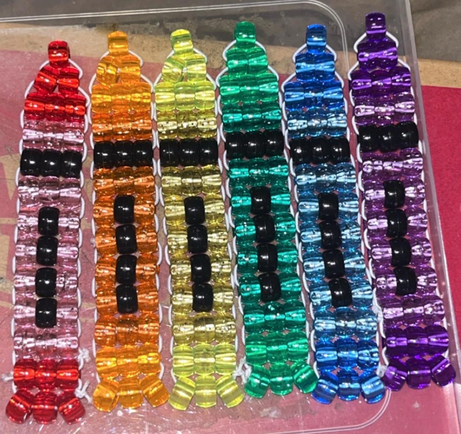 CRAYON Kandi Keychain - Etsy