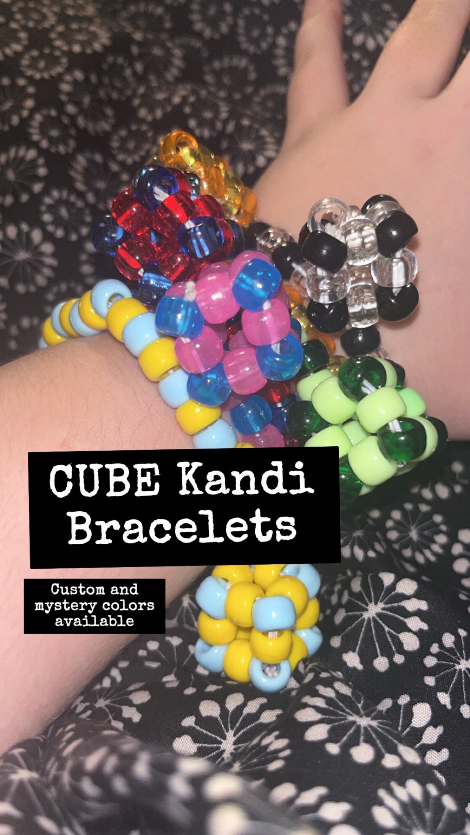CUBE Kandi Bracelet - Etsy