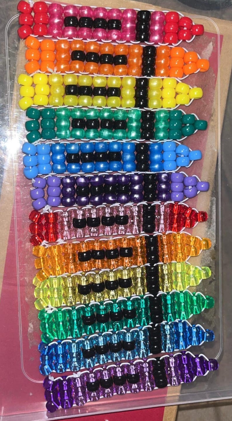 CRAYON Kandi Keychain - Etsy