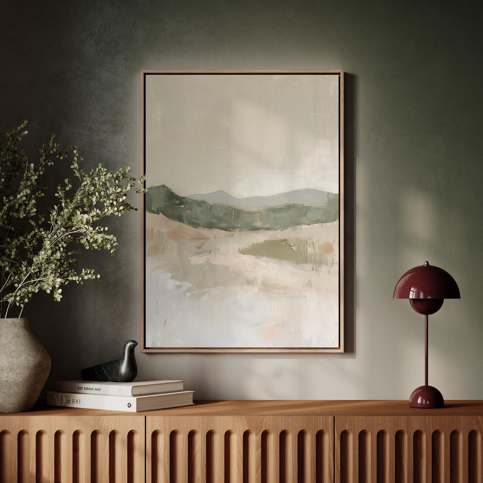 Vertical Canvas Mockup DIN A Float Frame Mockup for Wall Art Print ...