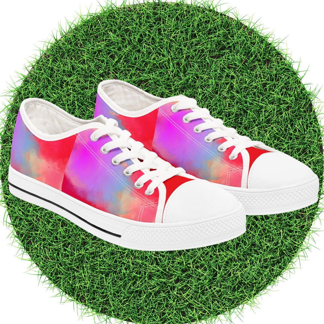 Colorful Fun Women's Sneakers, Multicolored Shoes for Her, Stylish ...