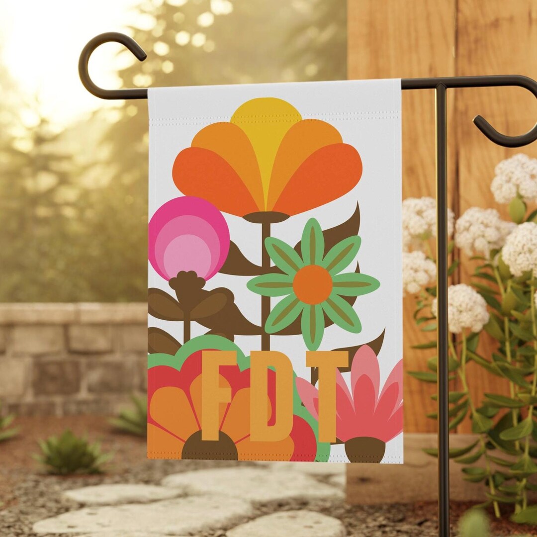 Yard Flag, Colorful Floral FDT Protest Banner, House Banner for Garden ...