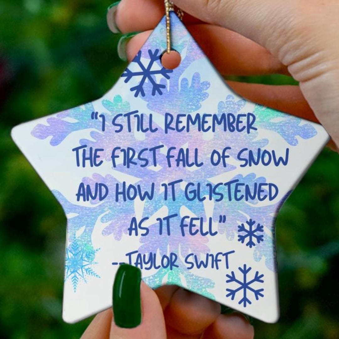 First Fall of Snow Christmas Ceramic Ornament, Holiday Tree Decoration ...