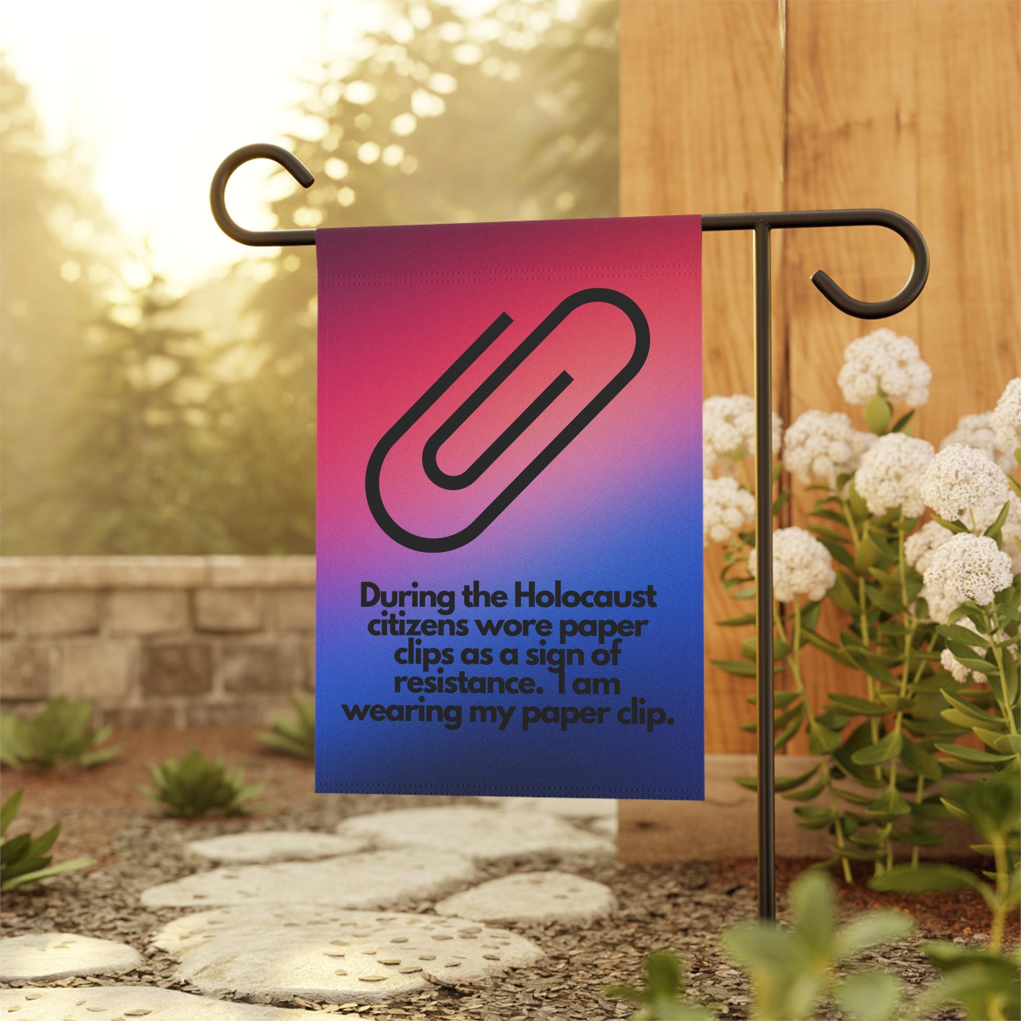 House Flag, Paper Clip Pro-democracy Protest Banner, Garden & House ...