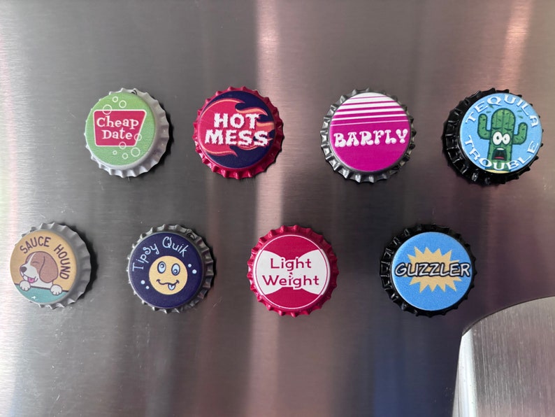 Custom Bottle Cap Magnets Tipsy Trails Game Pawn Magnets - Etsy
