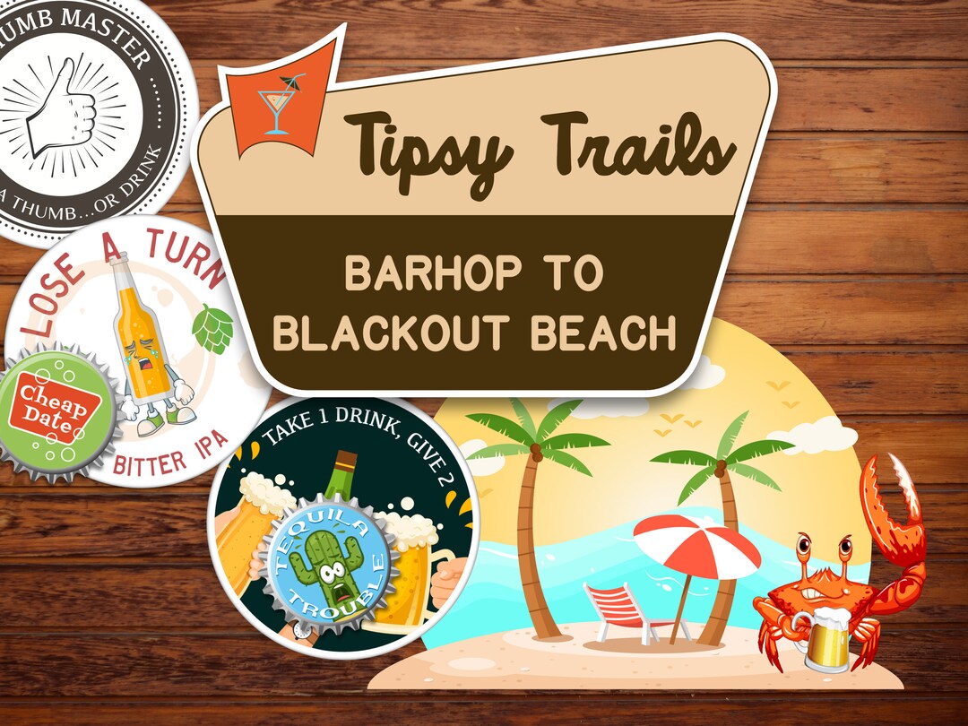 Tipsy Trails Drinking Game, Party Board Game, Party Game for Adults ...
