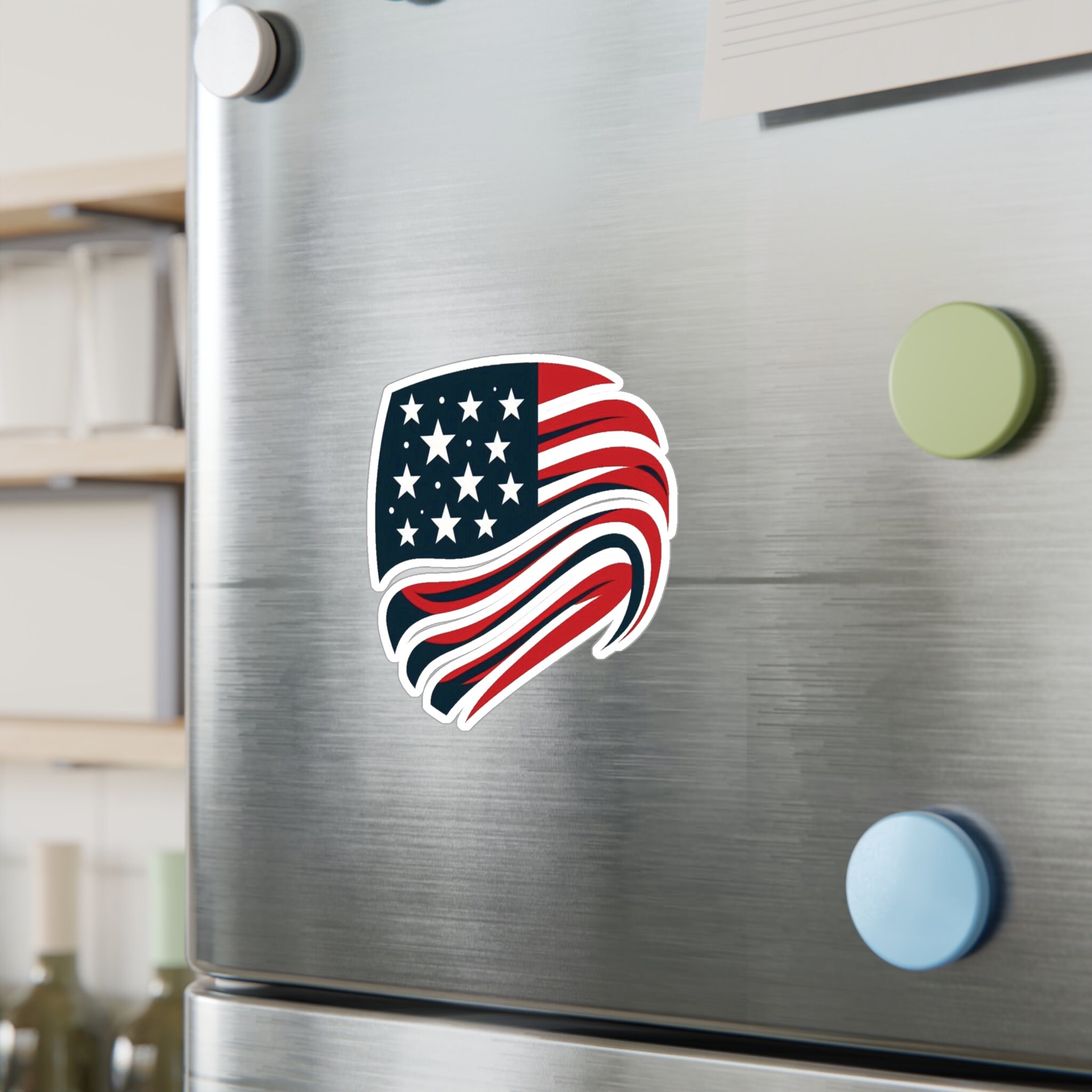 Modern American Flag Logo Vinyl Decal - Etsy