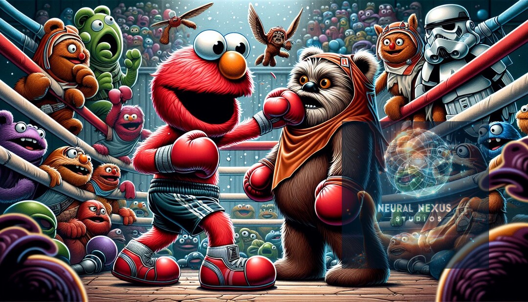 The Ultimate Showdown: Elmo Vs. Wicket - Etsy