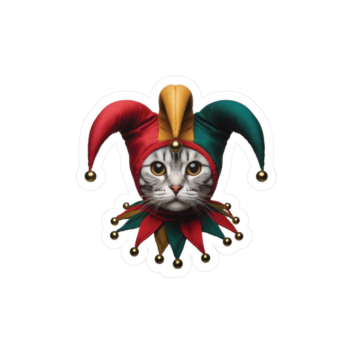 Jester Cat Vinyl Decal - Etsy