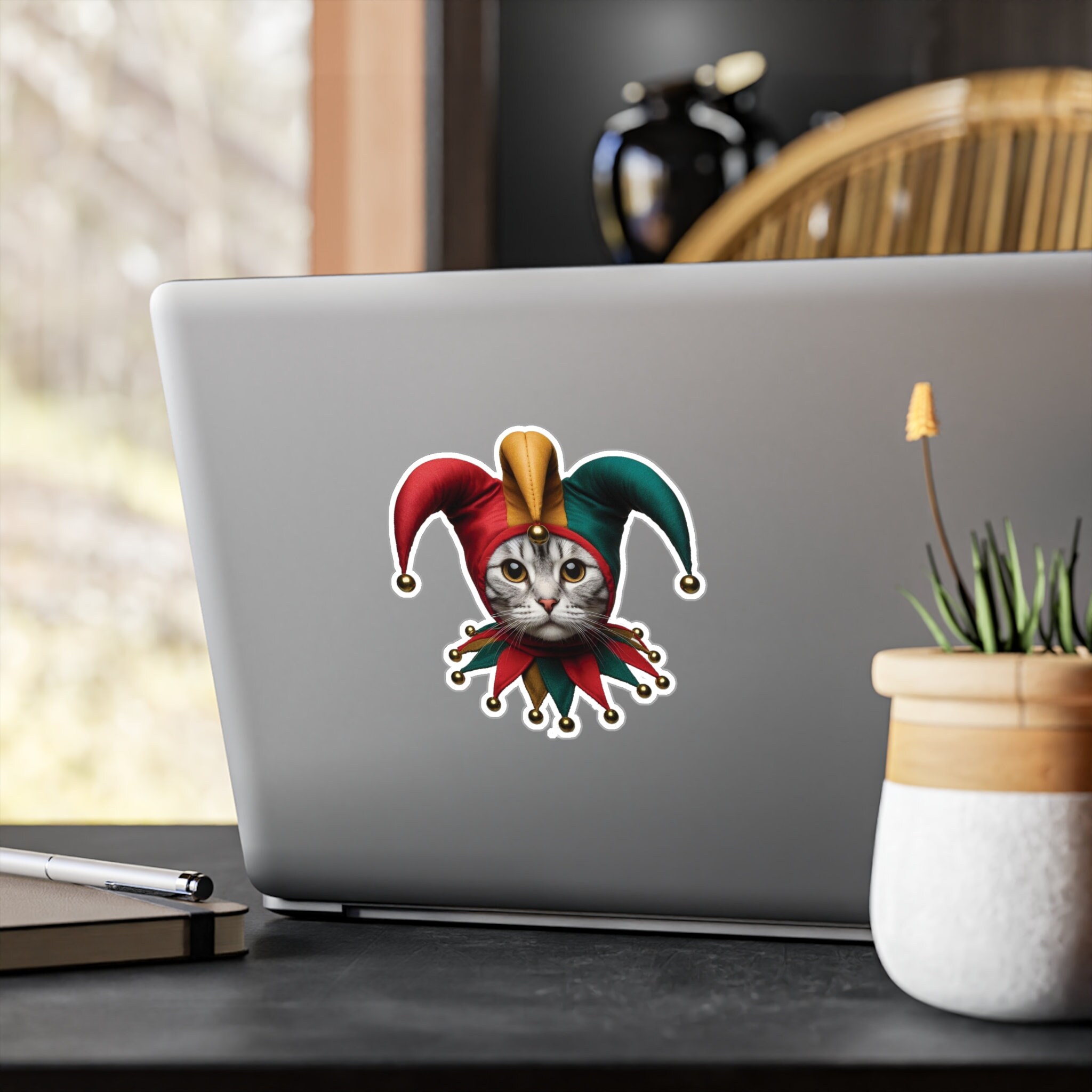 Jester Cat Vinyl Decal - Etsy