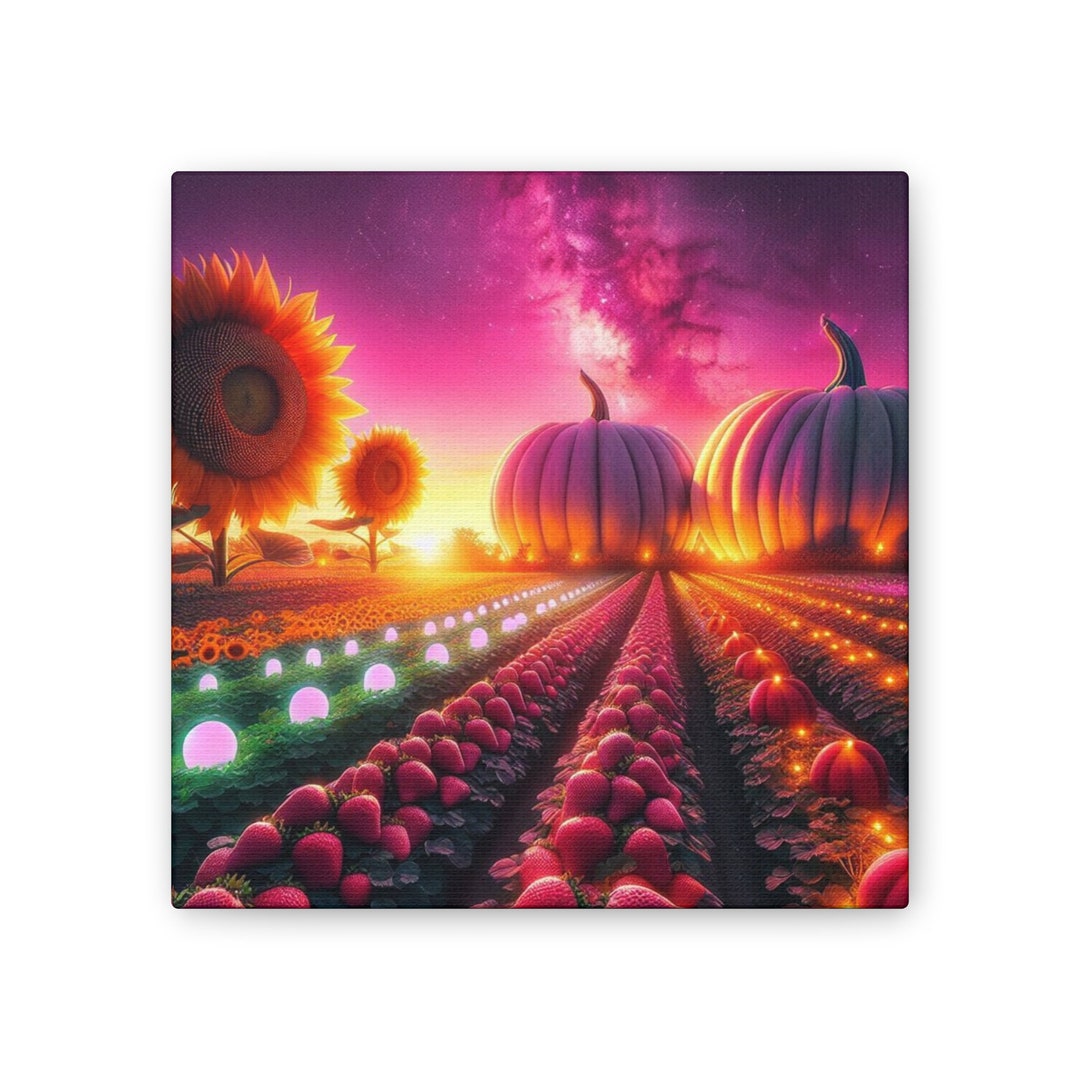 Cosmic Harvest: A Surreal Symphony 8x8 Canvas Wrap - Etsy
