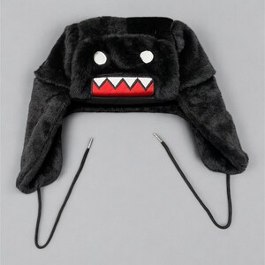 Y2K Ushanka Hat, Cute Domo Kun Hat - Black - Etsy