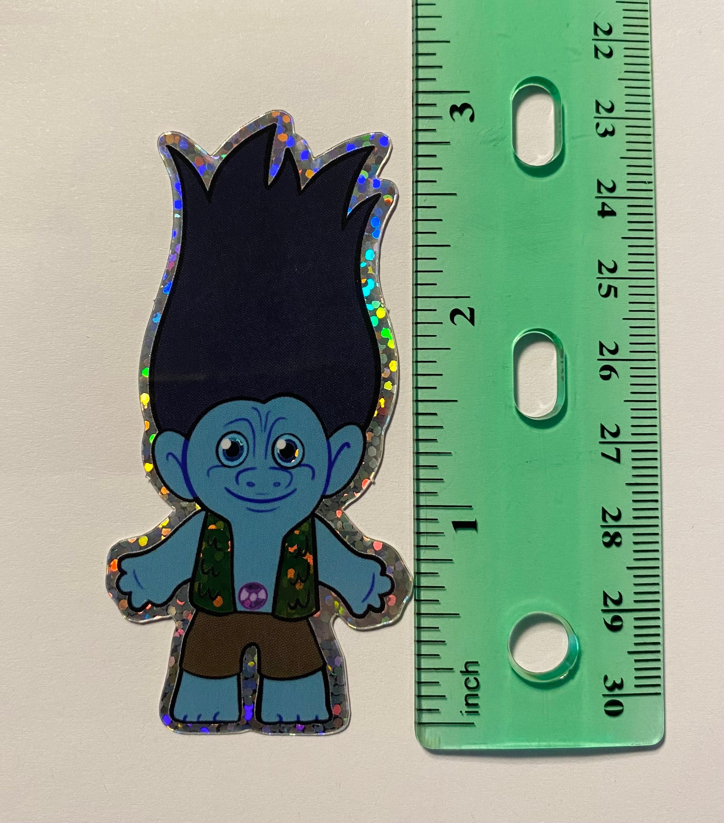 Good Luck Troll Glitter Sticker BRANCH&CREEK - Etsy