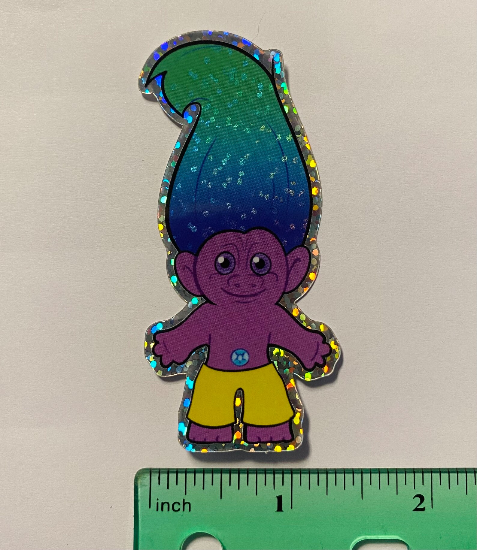 Good Luck Troll Glitter Sticker BRANCH&CREEK - Etsy