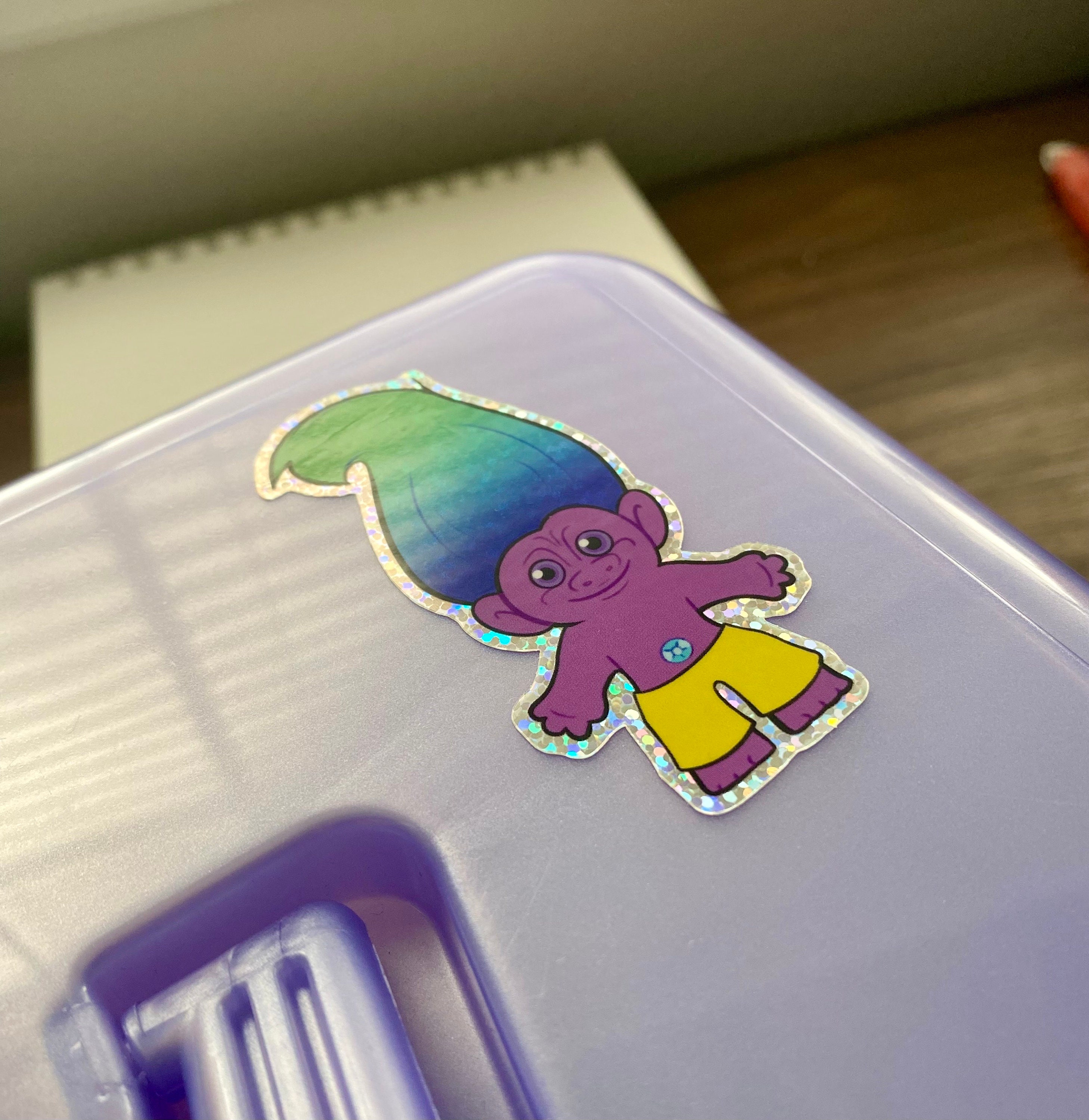 Good Luck Troll Glitter Sticker BRANCH&CREEK - Etsy