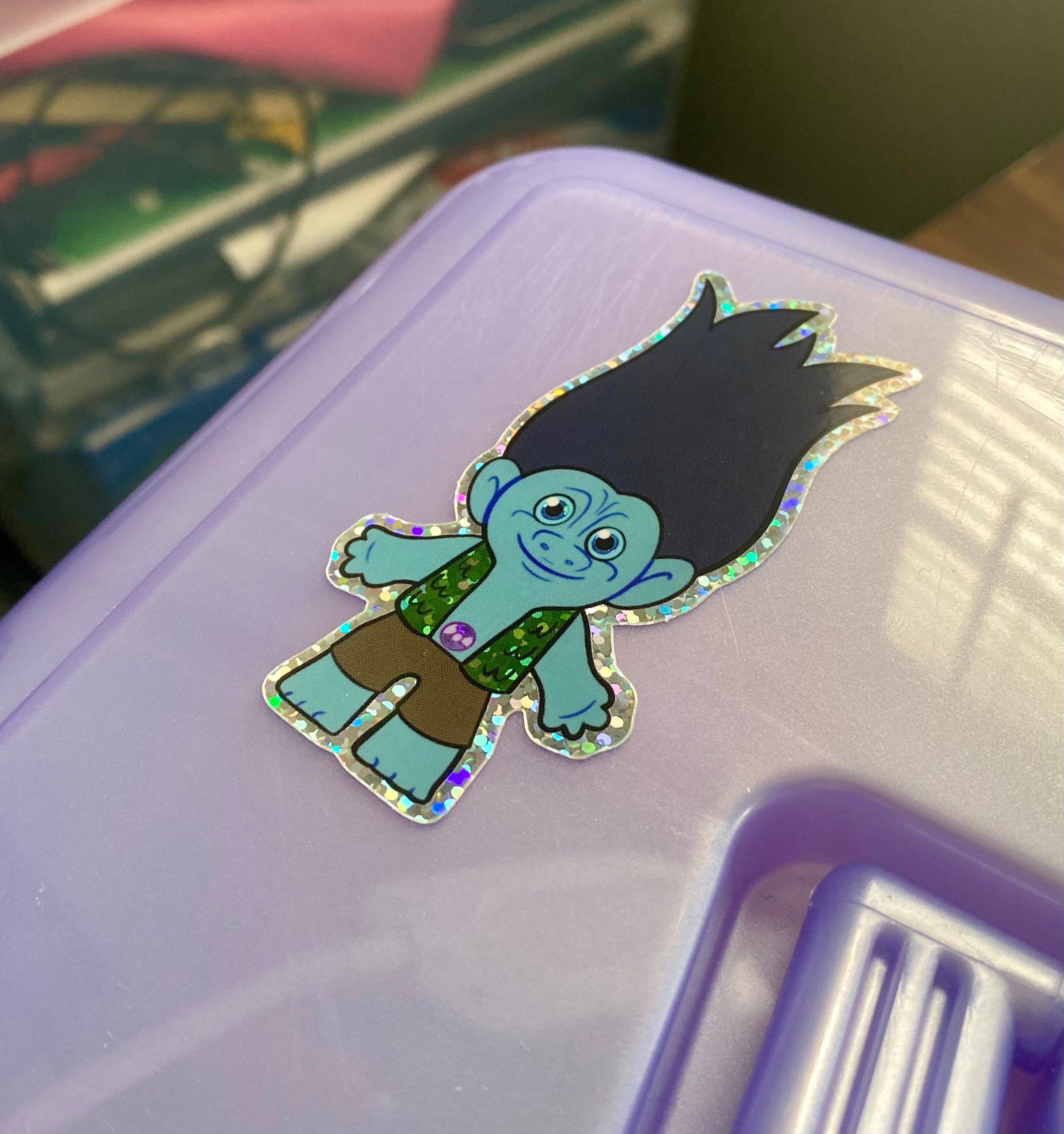Good Luck Troll Glitter Sticker BRANCH&CREEK - Etsy