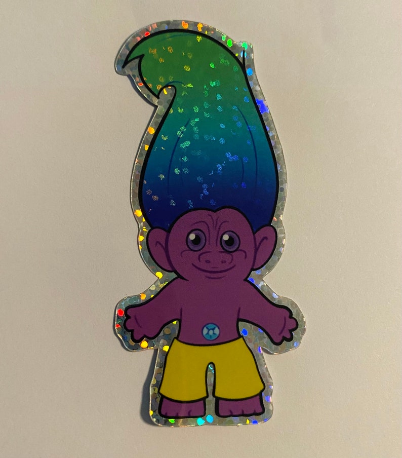 Good Luck Troll Glitter Sticker BRANCH&CREEK - Etsy