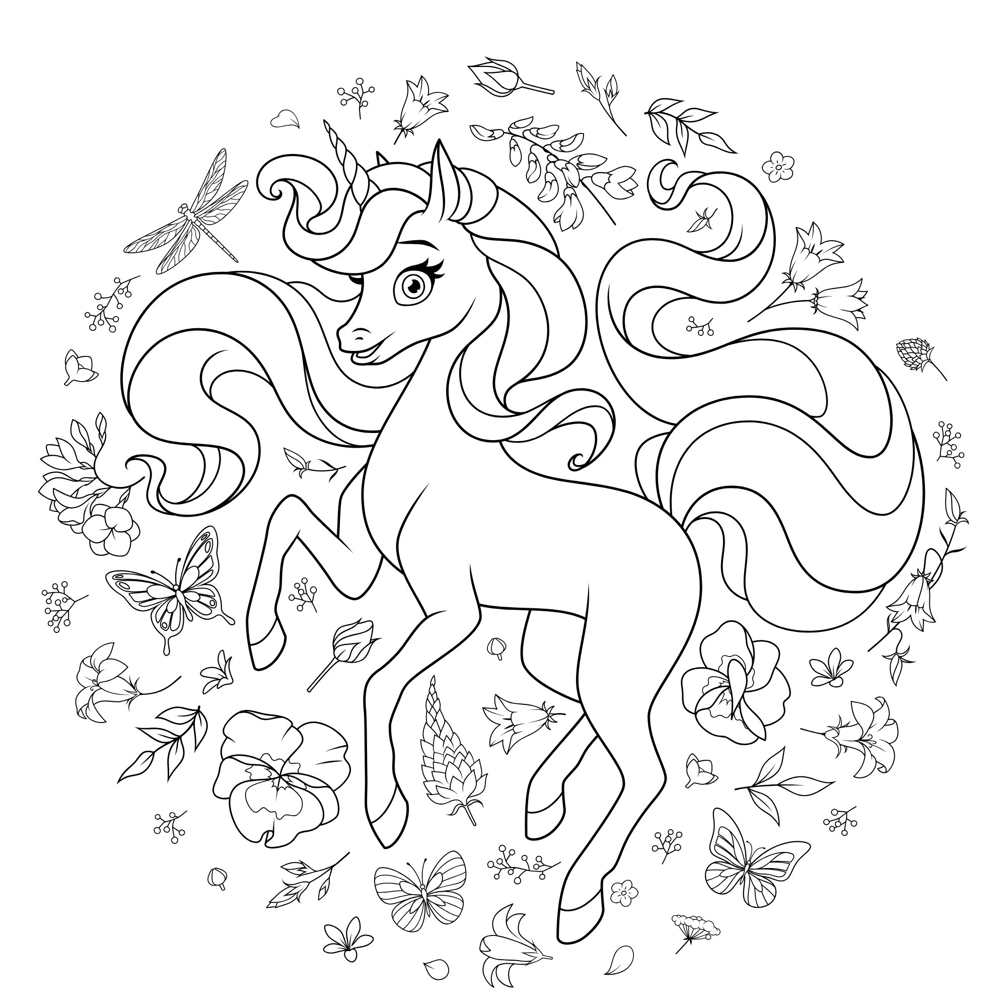 50 Magical Unicorn Coloring Pages - Etsy