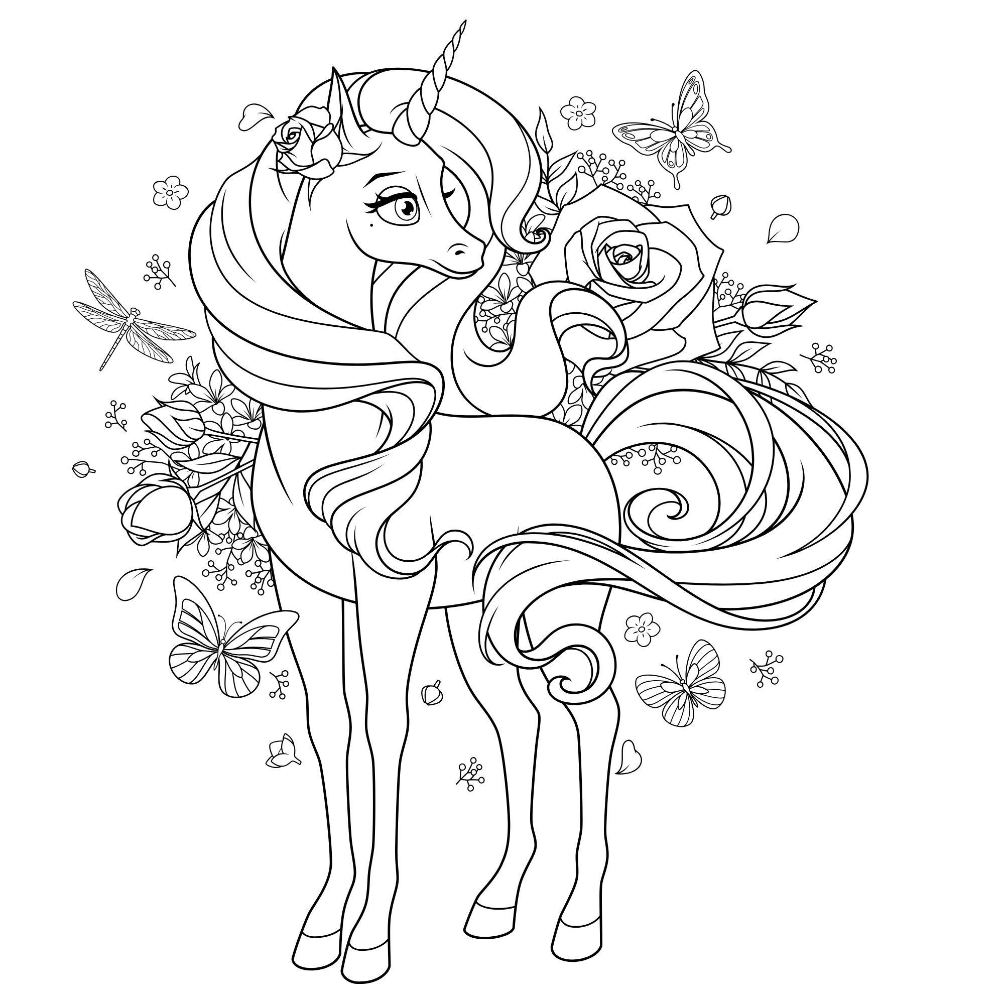 50 Magical Unicorn Coloring Pages - Etsy