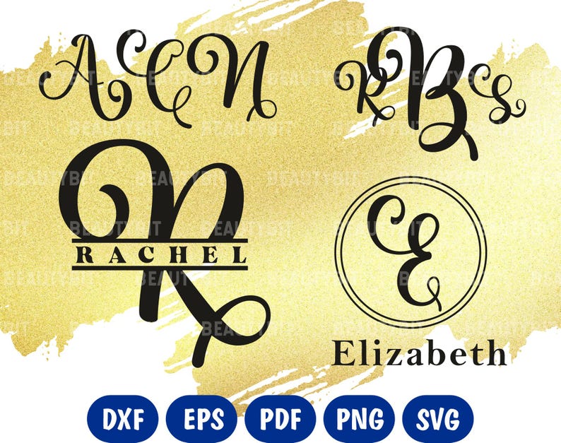 Monogram SVG, TTF Alphabet, Fancy Monogram Svg, Bridal Monogram ...