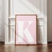 K Letter Poster K Poster Inital Wall Decor Initial Wall Art Monogram ...