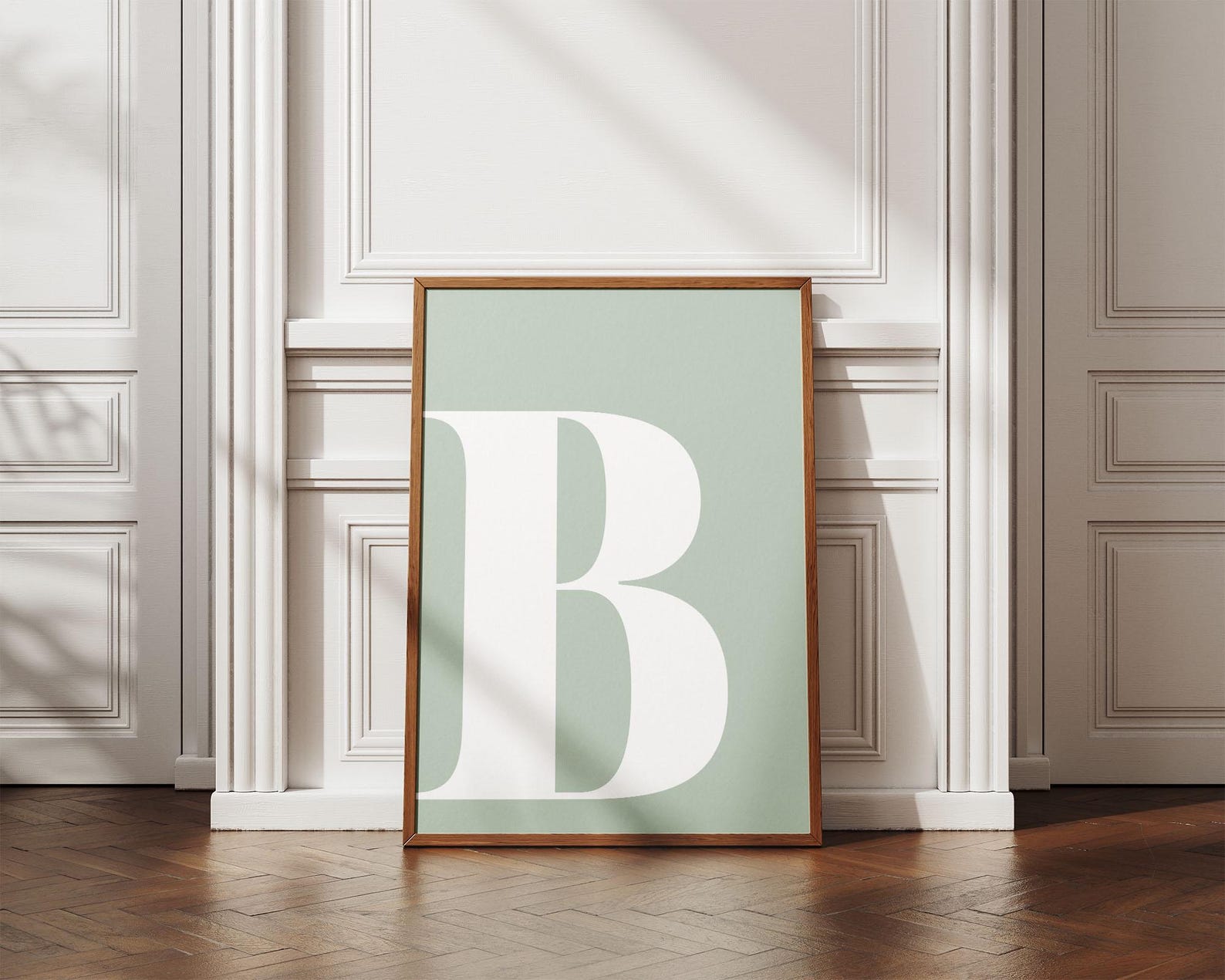 B Letter Poster B Poster Inital Wall Decor Initial Wall Art Monogram ...