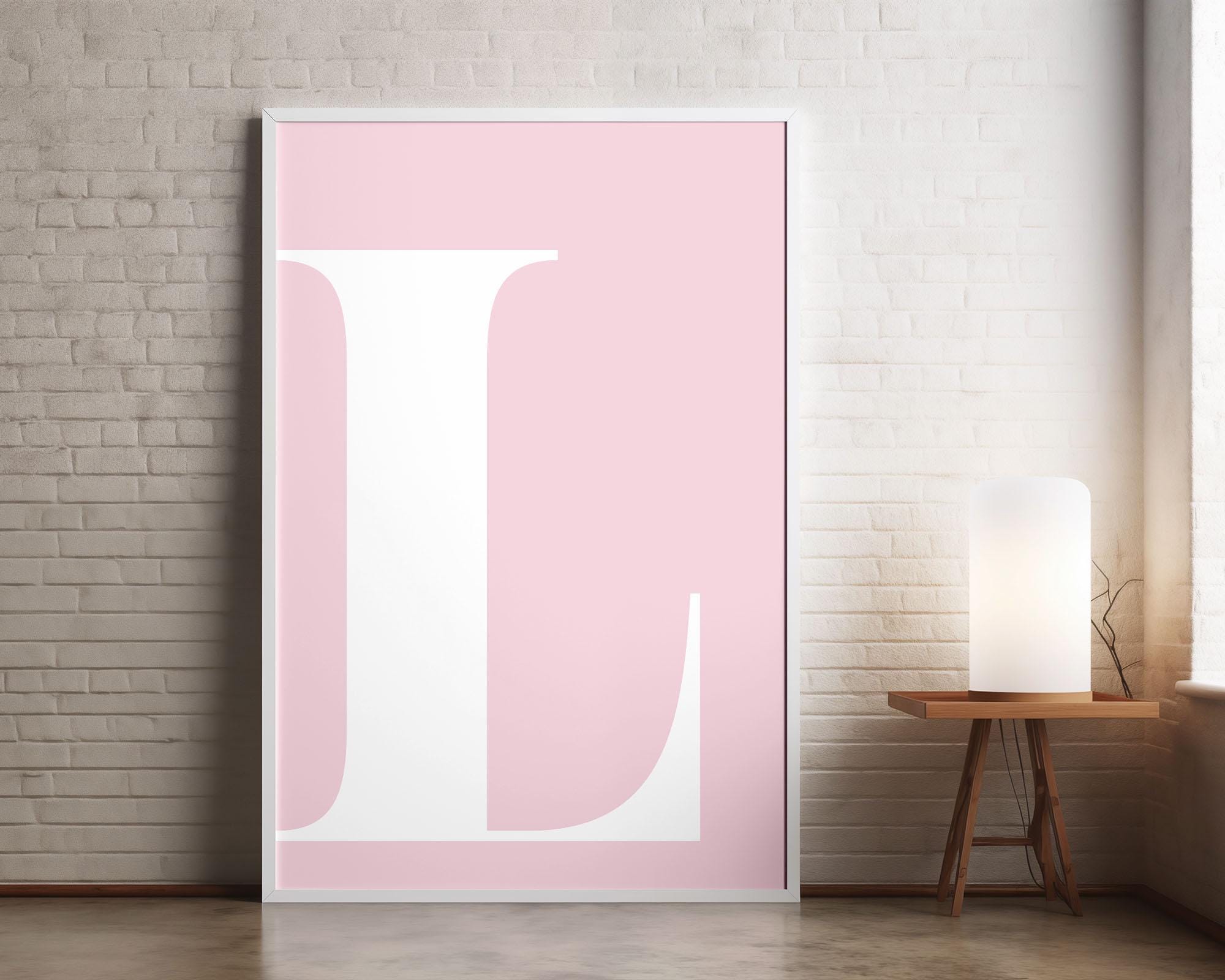 L Letter Poster L Poster Inital Wall Decor Initial Wall Art Monogram ...