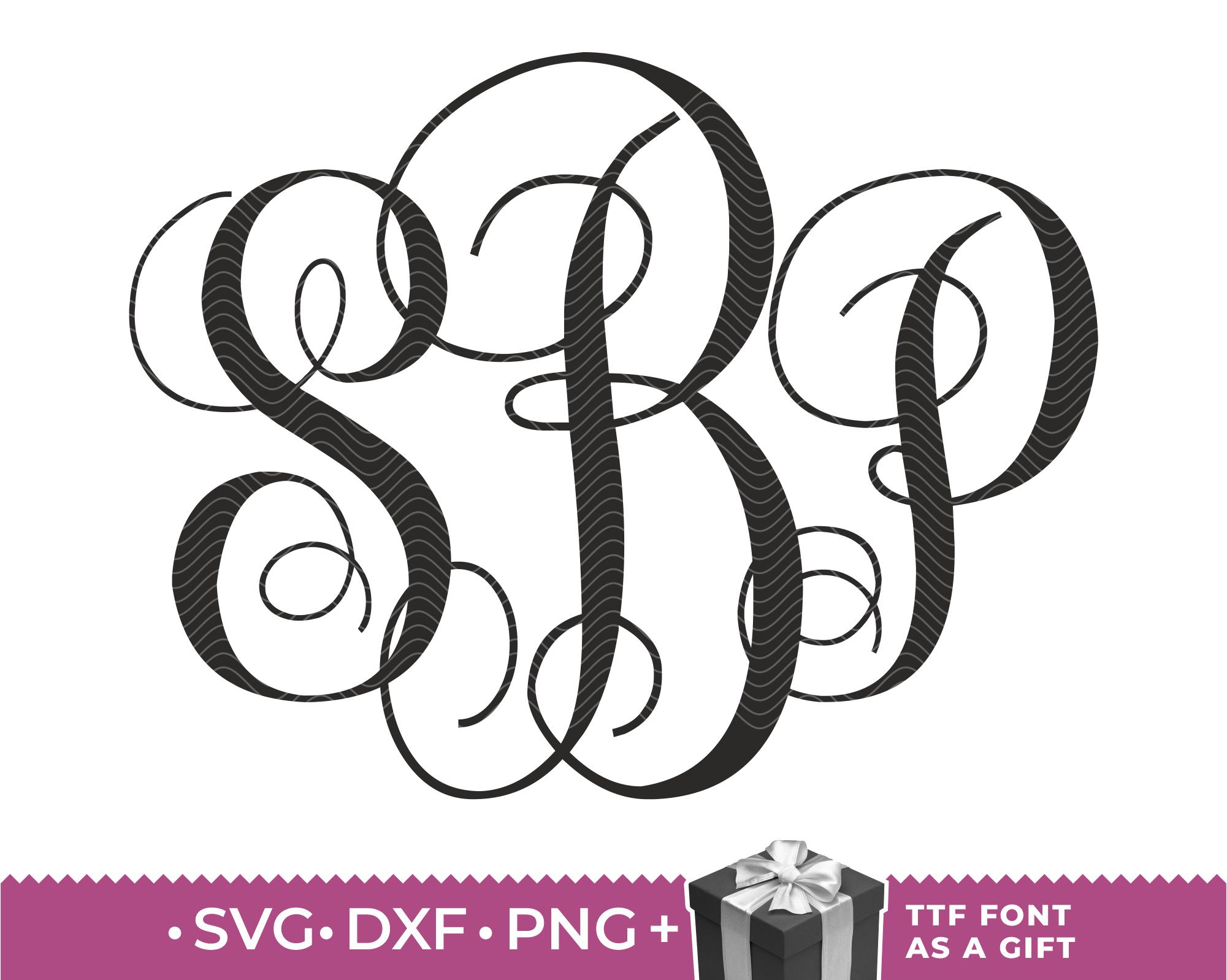 Bridal Monogram SVG, TTF Alphabet, Fancy Monogram Svg, School Monogram ...