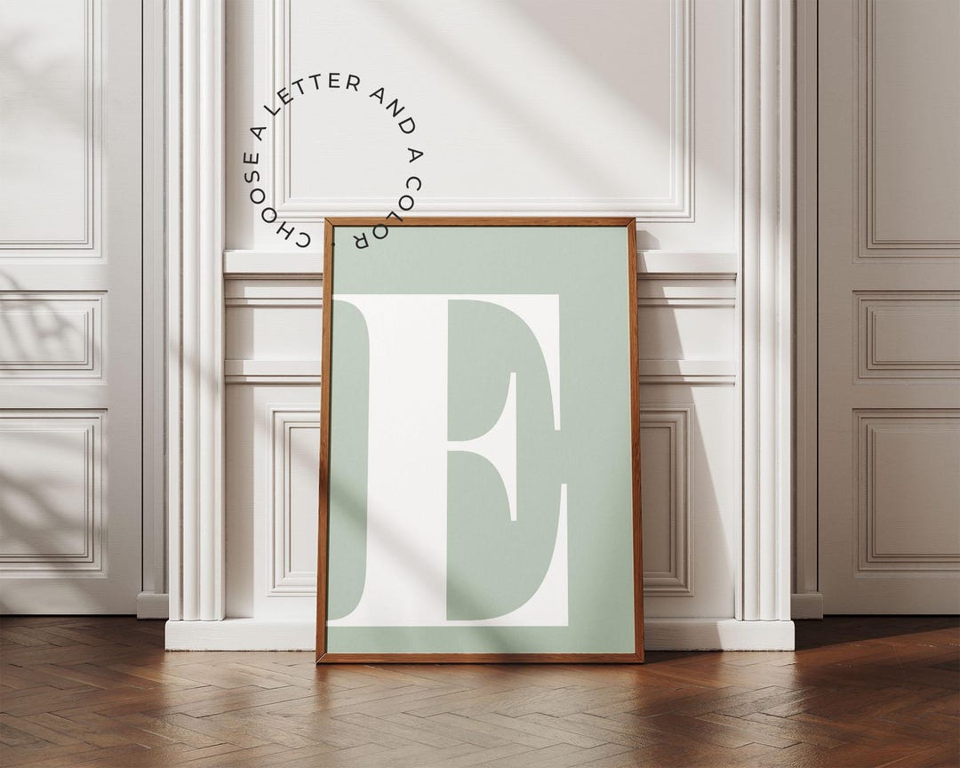 Custom Letter Poster Custom Poster Inital Wall Decor Initial Wall Art ...