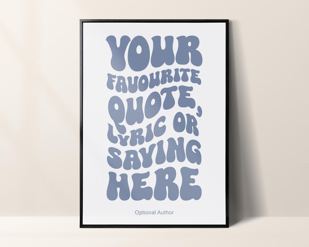 Custom Quote Print, Personalised Print, Custom Wall Art, Your Quote ...
