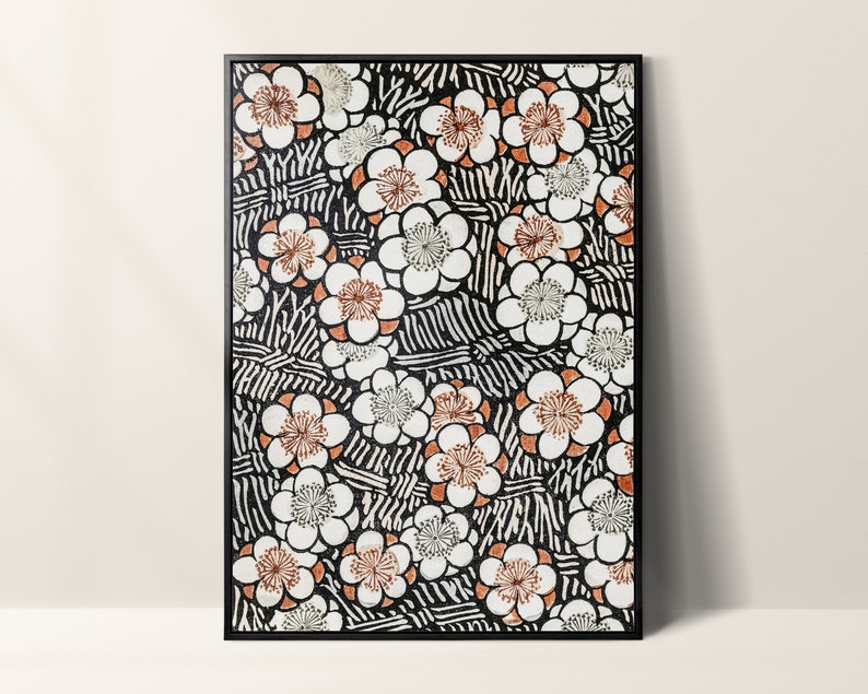 Flowers Linogravure, Flowers Lino Print, Flowers Linocut Print, Flowers ...