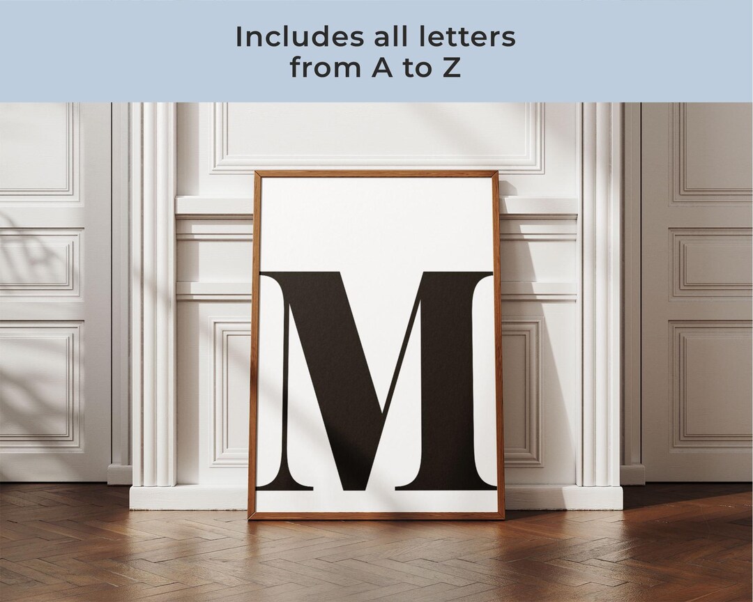 Initial Name Print, Inital Wall Decor, Custom Name Art, Monogram Art ...