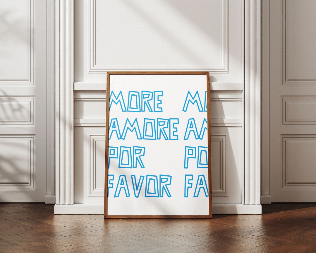 More Amore Poster, Love Quote Poster, Girly Wall Art, More Love Poster ...