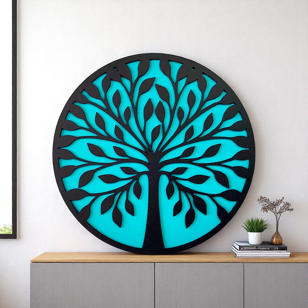 Tree of Life Wooden Wall Art: Boho Spiritual Decor - Etsy