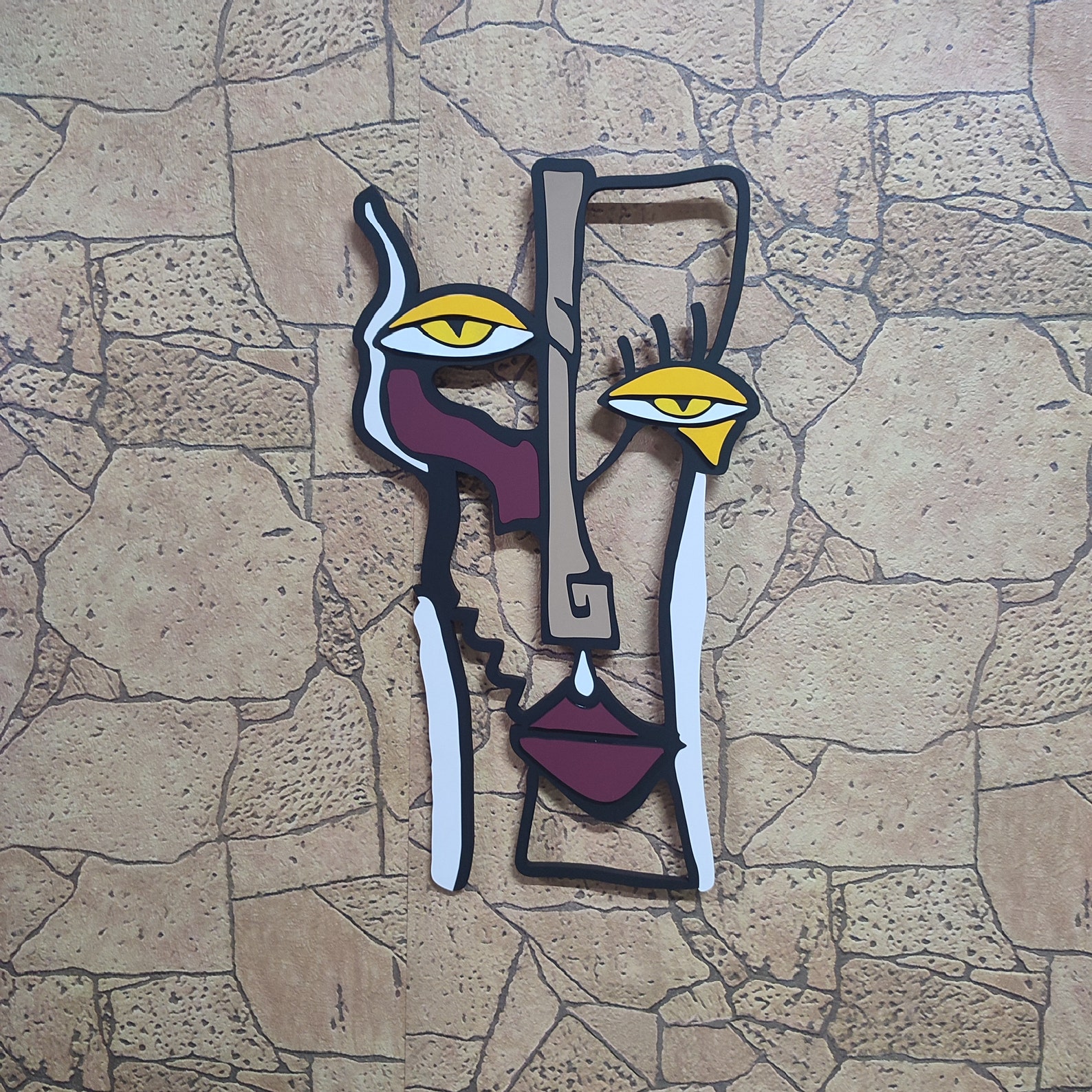 Pablo Picasso Wall Art Handcrafted Wooden Wall Decoration Picasso Style ...