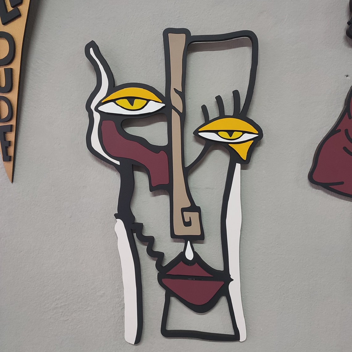 Pablo Picasso Wall Art Handcrafted Wooden Wall Decoration Picasso Style ...