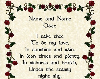 Medieval Marriage Certificate - Etsy UK