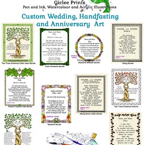 Viking Norse Celtic Custom Wedding Vows Print Pagan Handfasting ...
